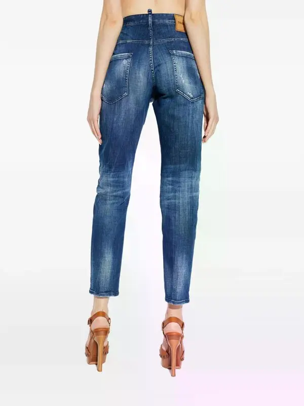 Dsquared2 Faded Effect Distressed Jeans