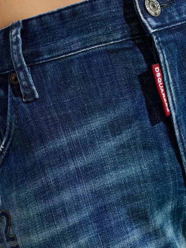 Dsquared2 Faded Effect Distressed Jeans