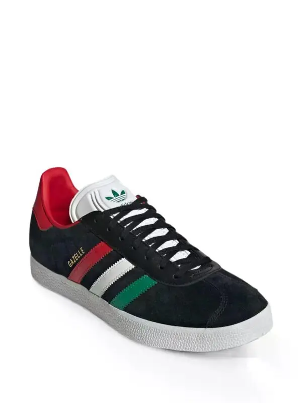 Adidas Gazelle Lace-up Leather Sneakers - Black