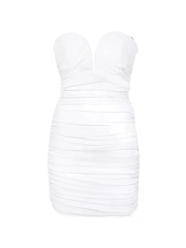 Elisabetta Franchi Ruched Strapless Mini Dress