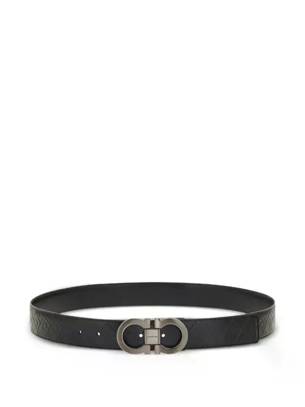 FERRAGAMO Gancini Reversible Belt - Black