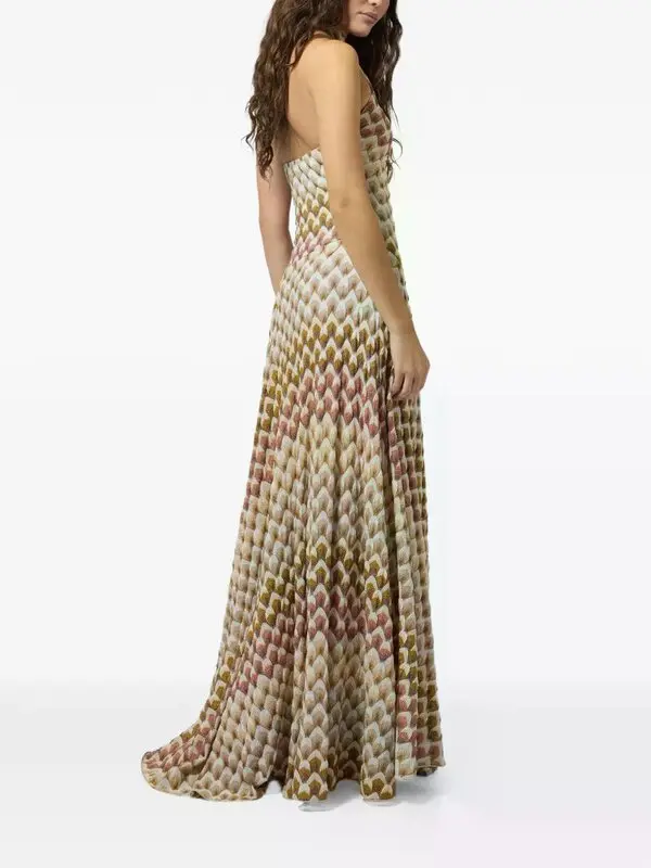 Missoni Geometric Pattern Halterneck Dress