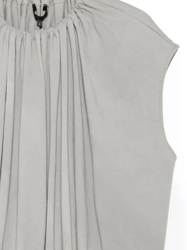 Tibi Shirred Neck Circular T-shirt