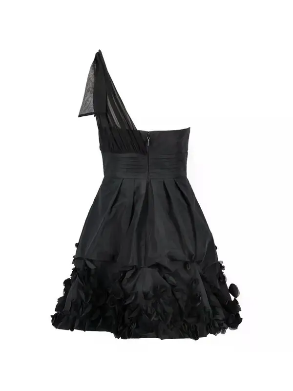 Bcbgmaxazria One-shoulder Floral Appliqué Mini Dress
