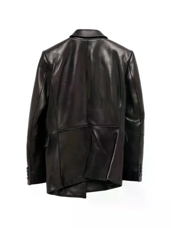 Khaite Double-breasted Leather Blazer