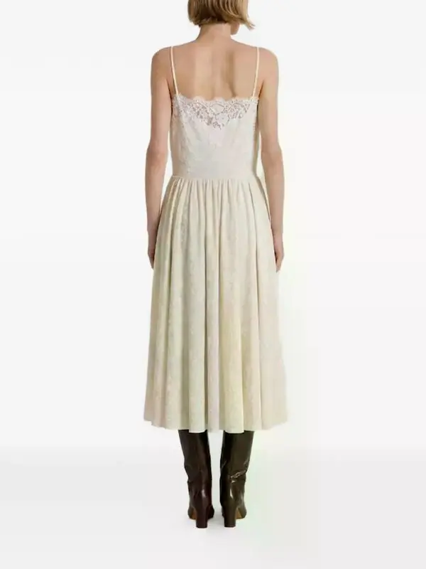 Alberta Ferretti Velvet Lace Trim Top