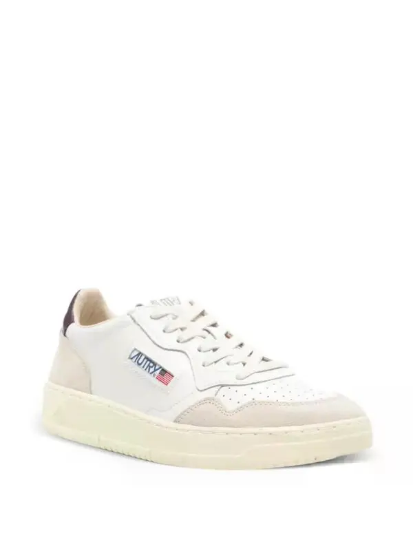 AUTRY Medalist Suede-panel Sneakers - White