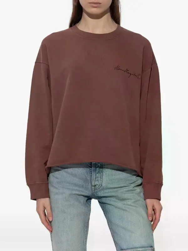 MAISON MARGIELA Logo-print Raw-edge Sweatshirt