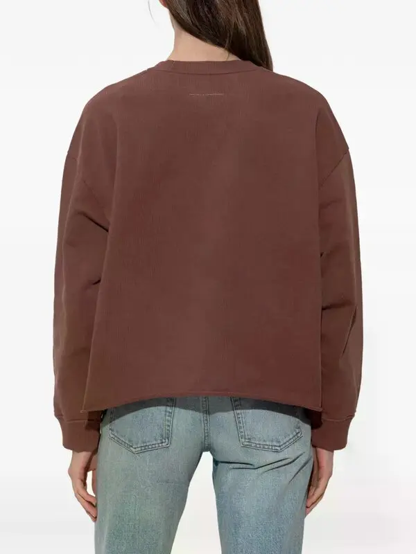 MAISON MARGIELA Logo-print Raw-edge Sweatshirt