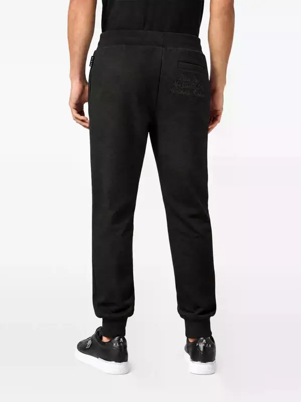 Philipp Plein Lettering-embroidered Track Pants - Grey