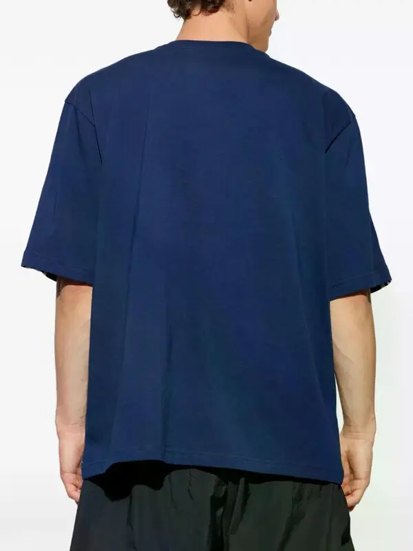 Adidas Logo-embroidered Stripe-detail T-shirt