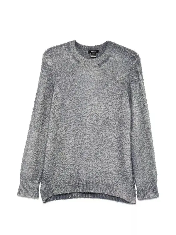 Avant Toi Bouclé-knit Crew-neck Sweater - Grey
