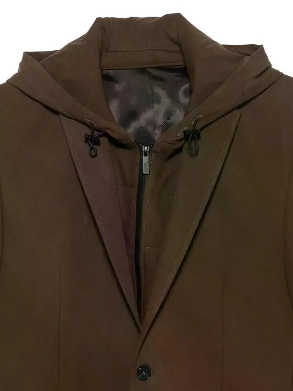 Karl Lagerfeld Hooded Single-breasted Jacket