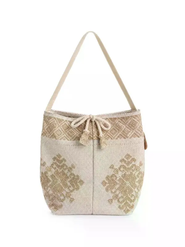 LE DAF Rosone Embroidered Tote Bag