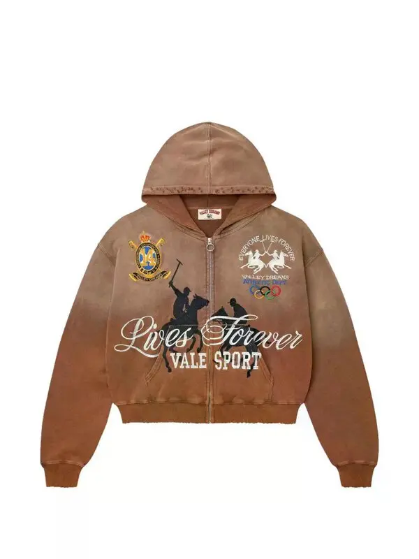 VALE FOREVER Rockefeller Zip-up Hoodie - Brown