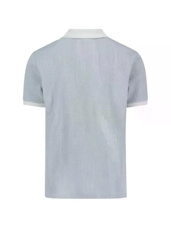 Adidas Waffle-knit Logo-patch Polo Shirt