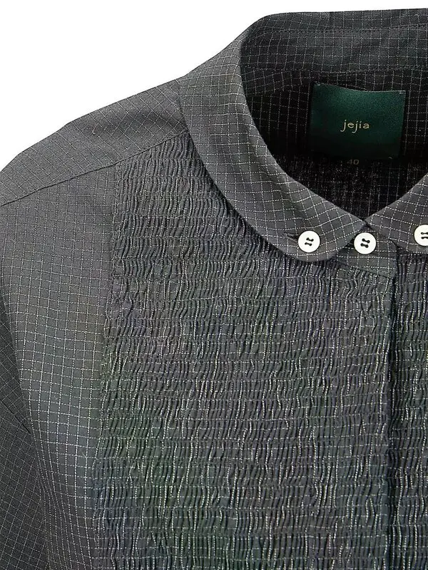MAISON JEJIA Smocked Check Shirt