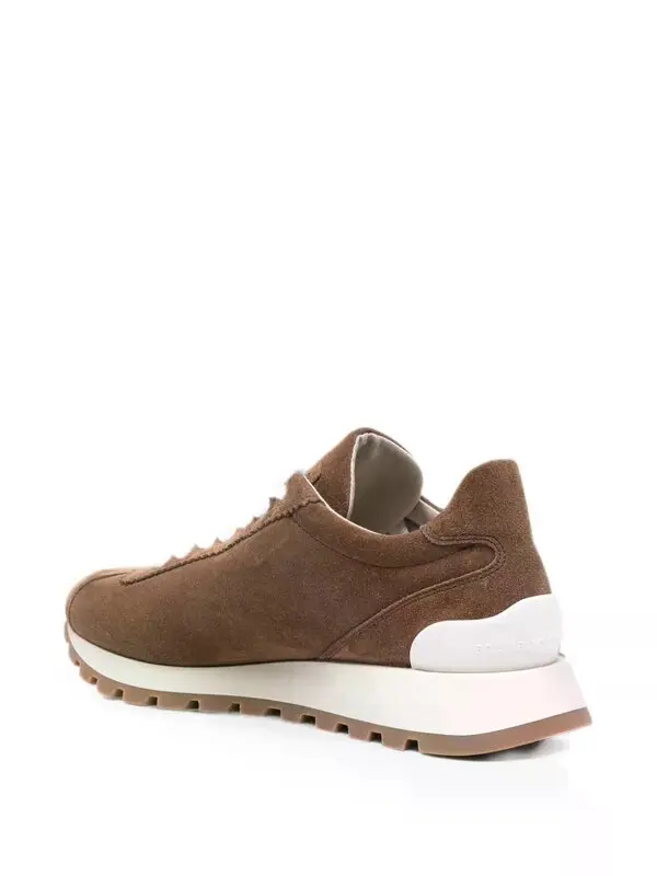 Brunello Cucinelli Monili Embellished Suede Sneakers