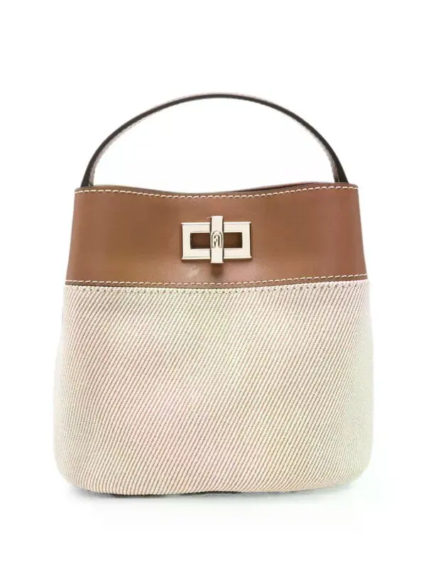 Furla Leather-trim Bucket Bag - Neutrals