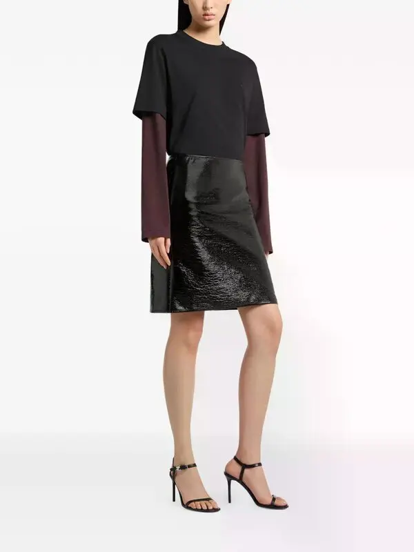 COURREGES Vinyl A-line Mini Skirt