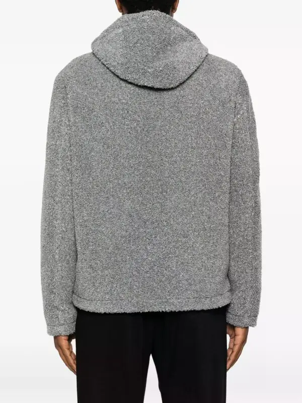 Herno Hooded Bouclé-effect Coat