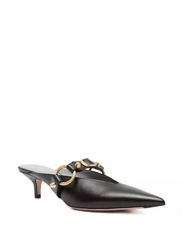 Balenciaga City Buckle-detail Pointed-toe Mules - Black