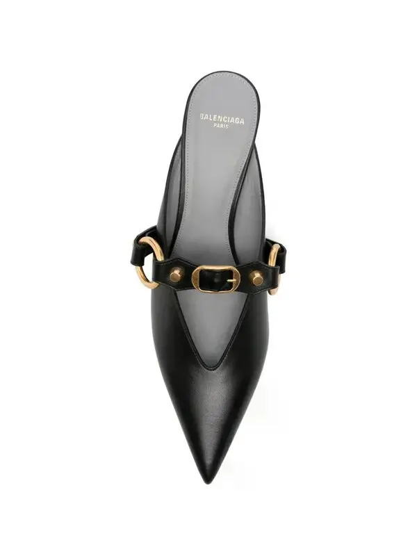 Balenciaga City Buckle-detail Pointed-toe Mules