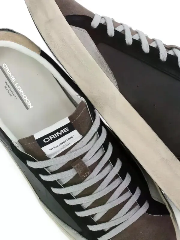 CRIME LONDON Distressed Panelled Sneakers