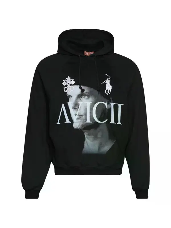 PRAYING Avicii Print Hoodie - Black