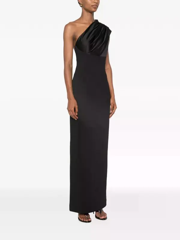 Solace London One-shoulder Draped Maxi Dress