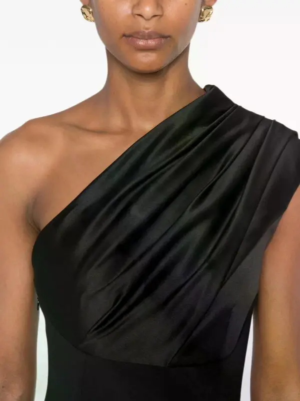 Solace London One-shoulder Draped Maxi Dress