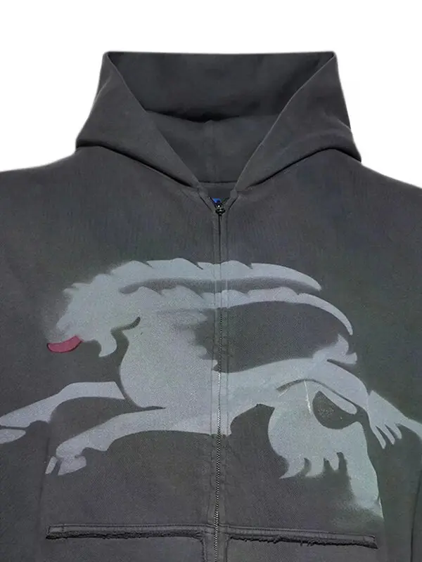 PROTOTYPES Sprayed-goat Zip-up Hoodie