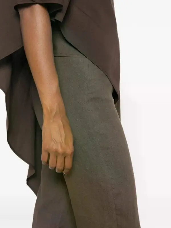 VICOLO Cropped Trousers With Button Detail