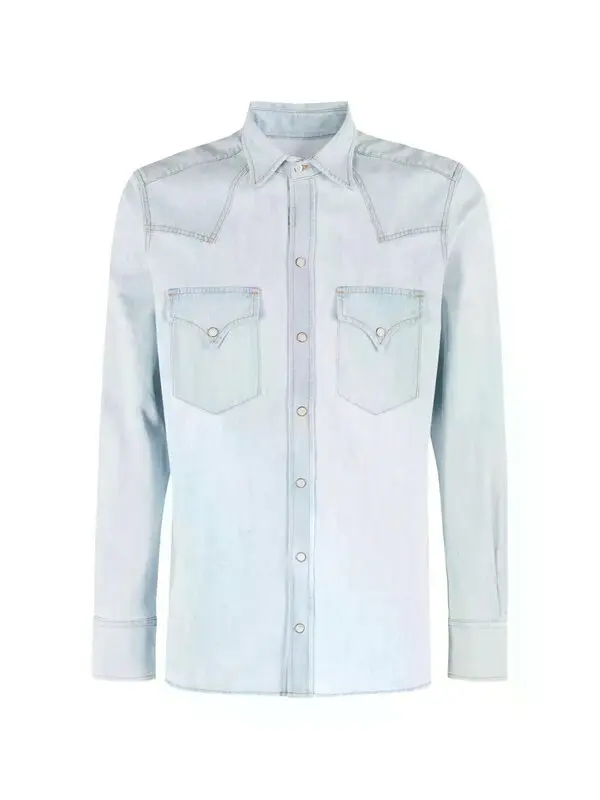 FORTELA Stone-wash Shirt - Blue
