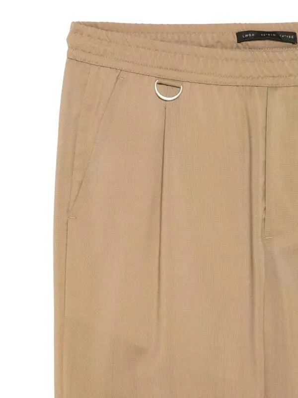 LOW BRAND Pleated Elasticated-waistband Trousers