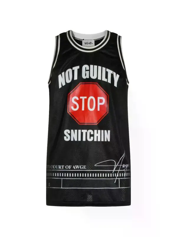 AWGE Graphic Print Vest - Black