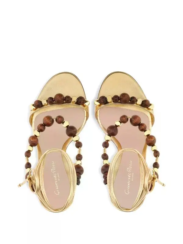 GIANVITO ROSSI Pandawa Embellished Sandals - Gold