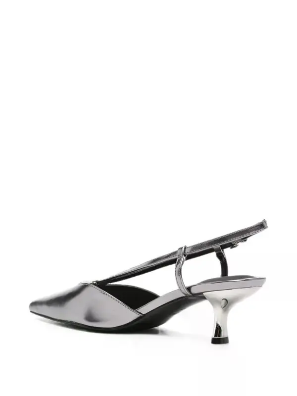 Guess Pointed-toe Slingback Pumps With Metallic Finish