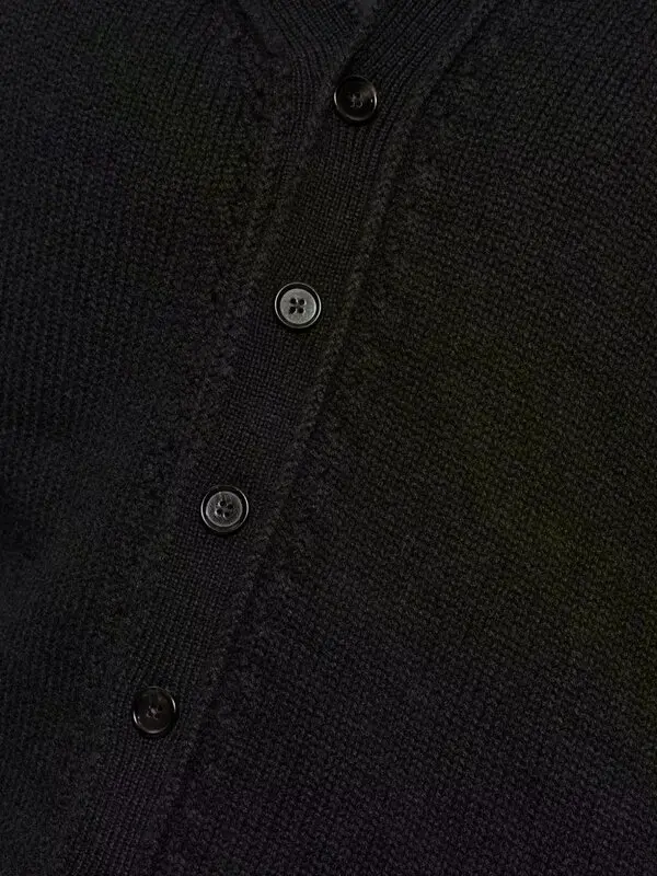 JIL SANDER Asymmetric Fastening Knit Cardigan