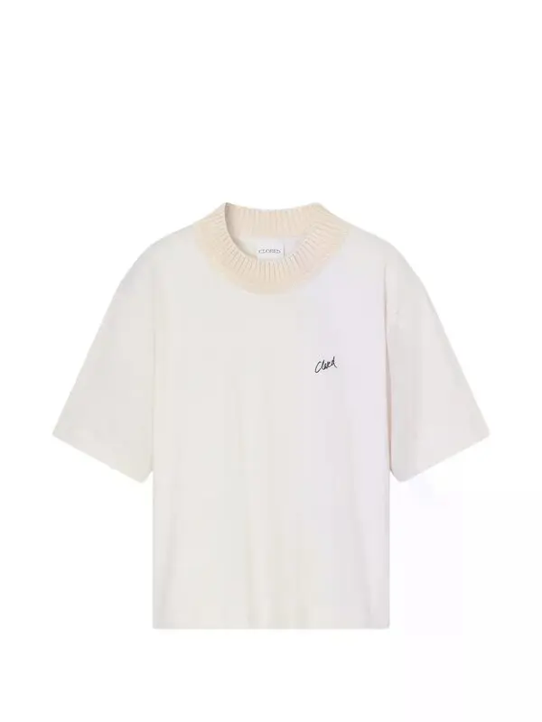 Closed Embroidered Logo T-shirt - Neutrals