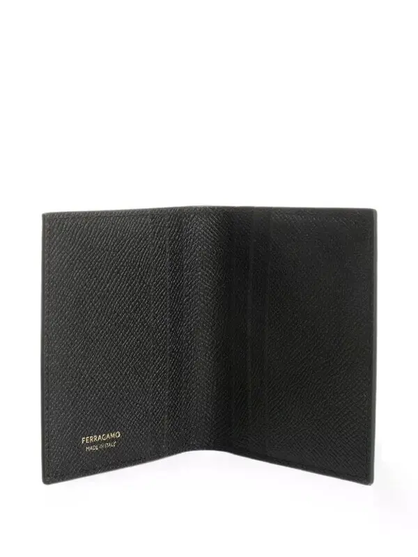 FERRAGAMO Gancini-plaque Leather Card Holder