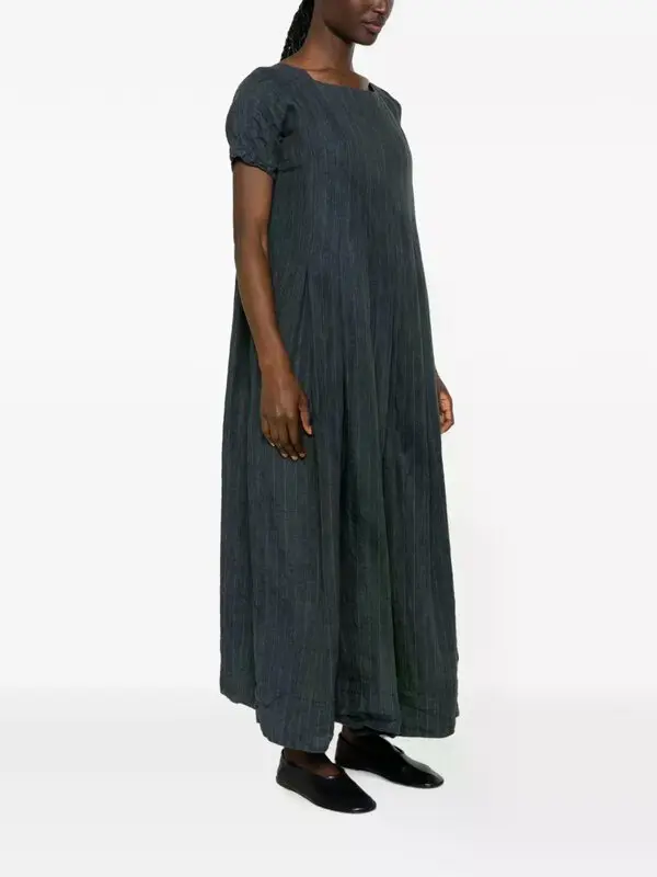RICORRROBE Pinstripe Pleated Maxi Dress