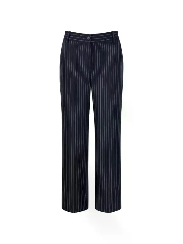 Pinko Navy Pinstripe Tailored Trousers