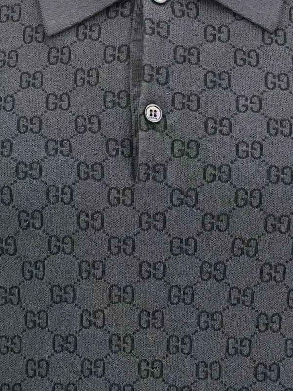 Gucci Gg Jacquard-knit Polo Shirt