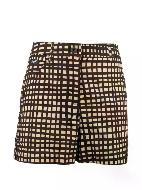 PENCE 1979 Gingham Pattern Shorts - Black
