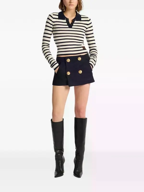 Dsquared2 Striped Long-sleeve Polo Shirt