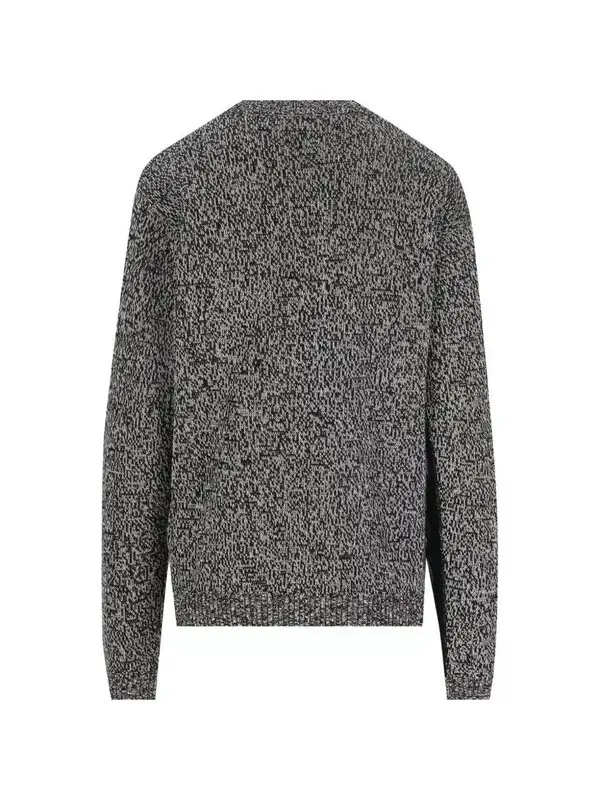 Valentino Garavani Panther Jacquard Wool And Cotton Sweater - Grey