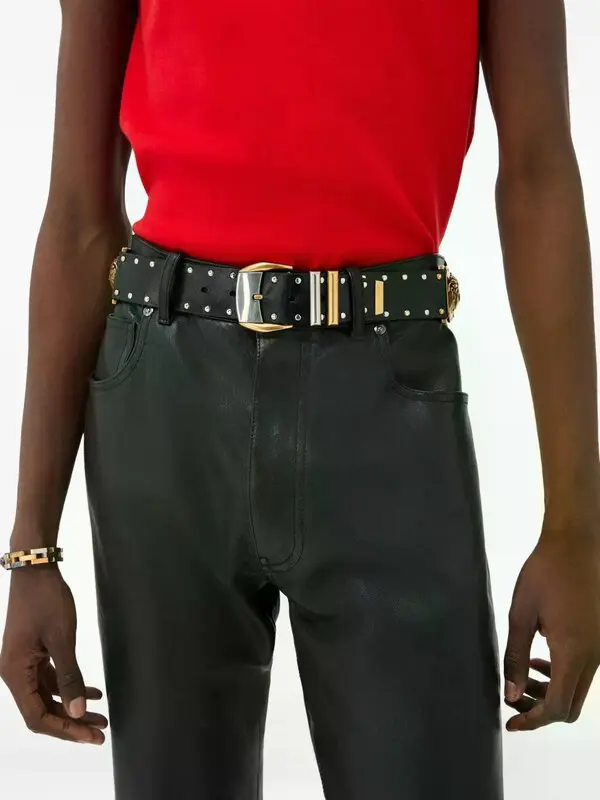 Versace Studded Leather Belt