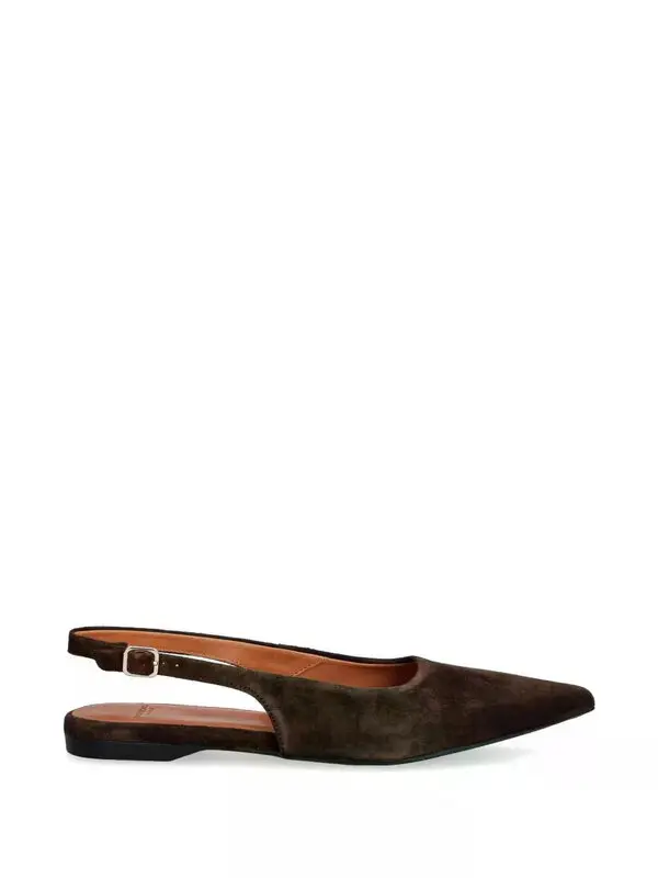 VAGABOND SHOEMAKERS Hermine Pointed-toe Slingback Ballet Flats - Brown