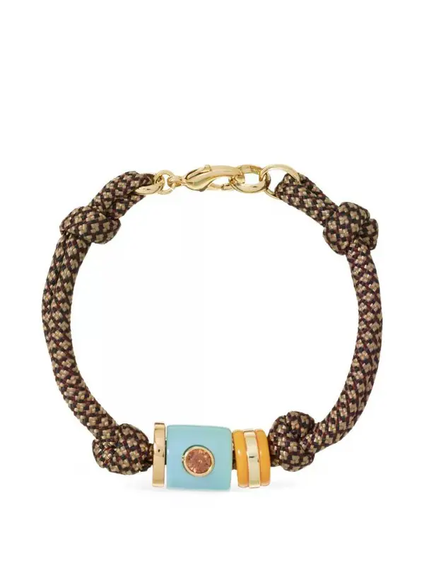 ROXANNE ASSOULIN Cylinder Cord Bracelet With Crystal Embellishment - Blue